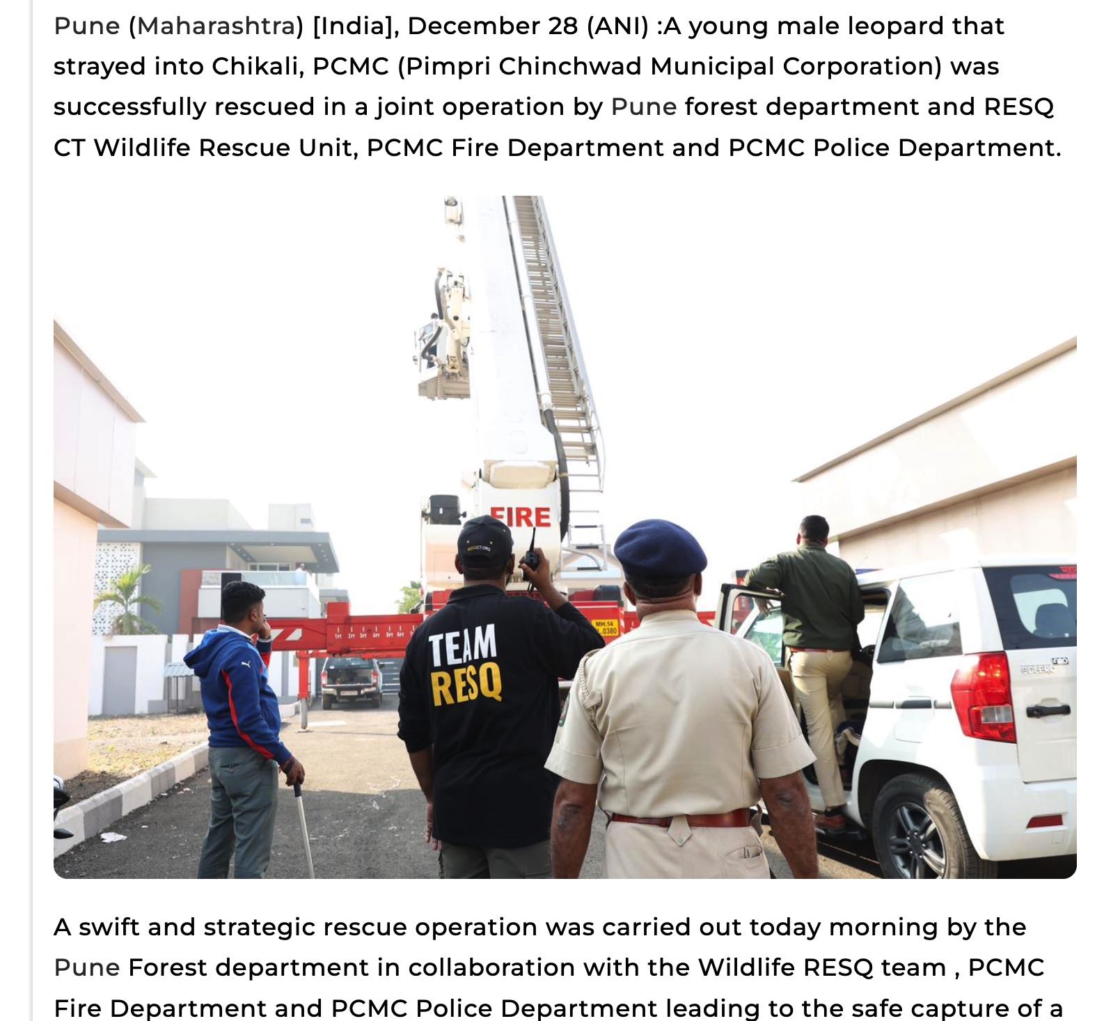 Leopard enters a residential area in Pune, rescued 5 hours later - RESQ ...